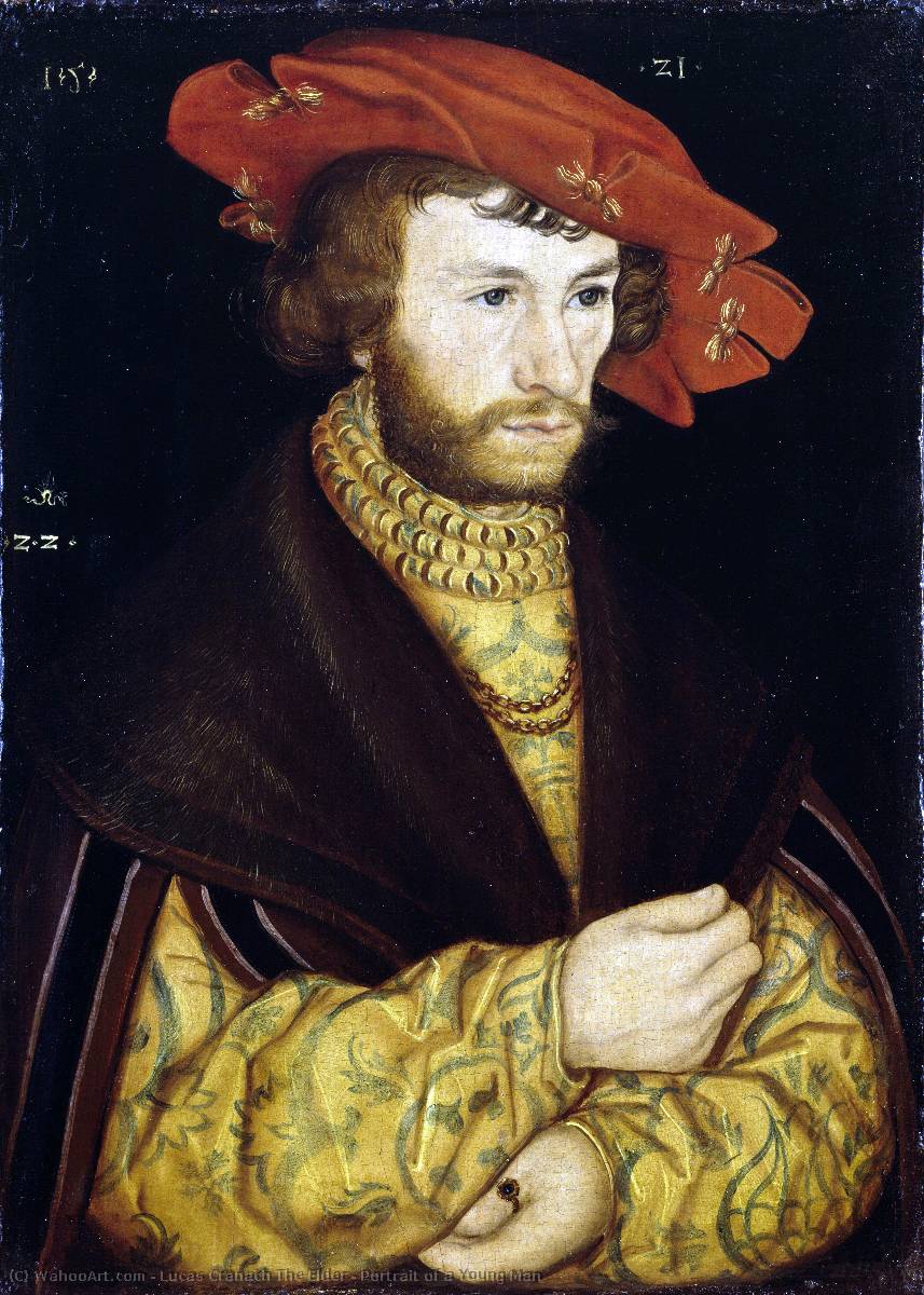 portrait d`un jeune homme de Lucas Cranach The Elder (1472-1553, Germany) | Reproductions De ...