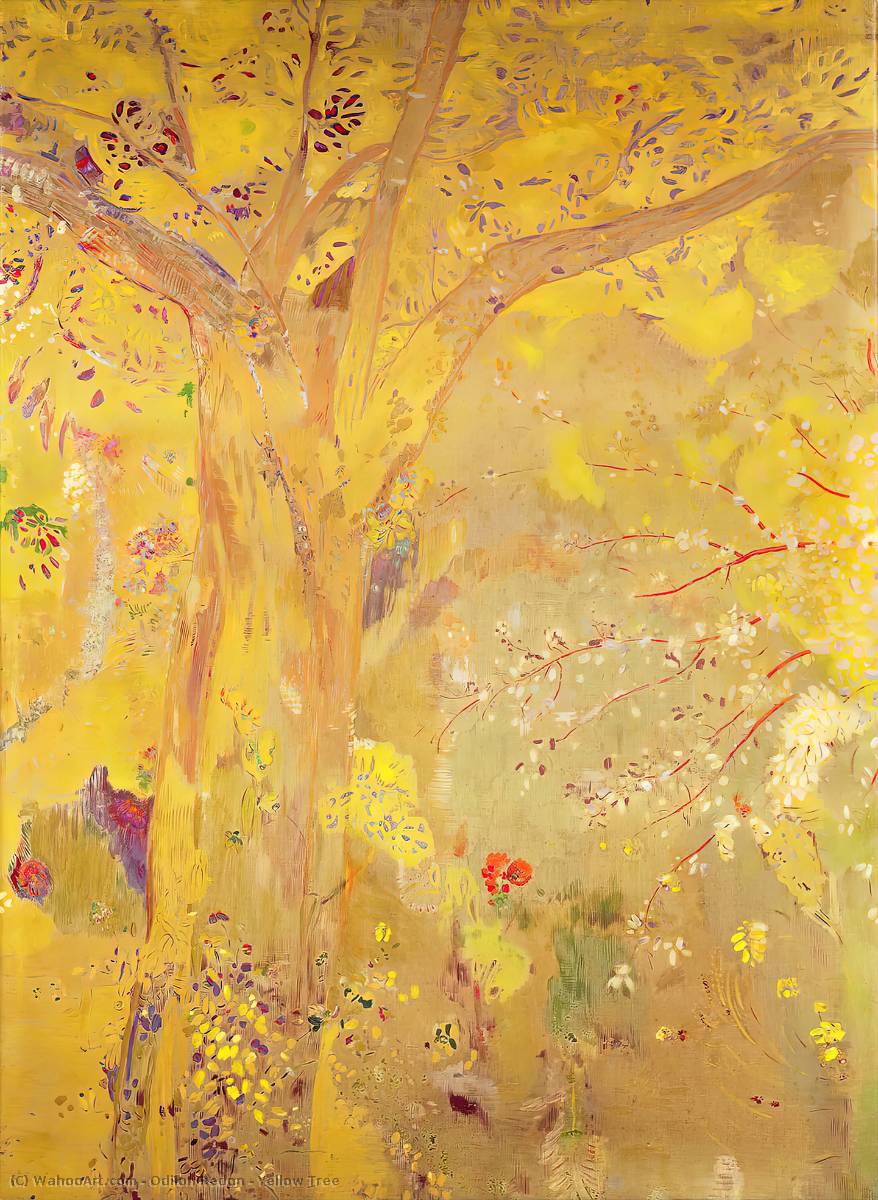 Reproductions De Peintures Arbre jaune, 1900 de Odilon Redon (1840-1916 ...