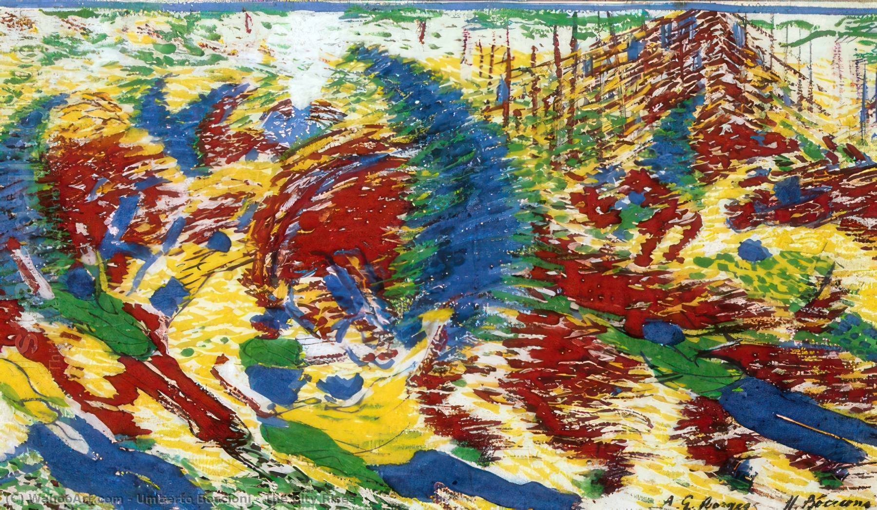 Reproductions De Qualité Musée La ville se lève, 1910 de Umberto ...