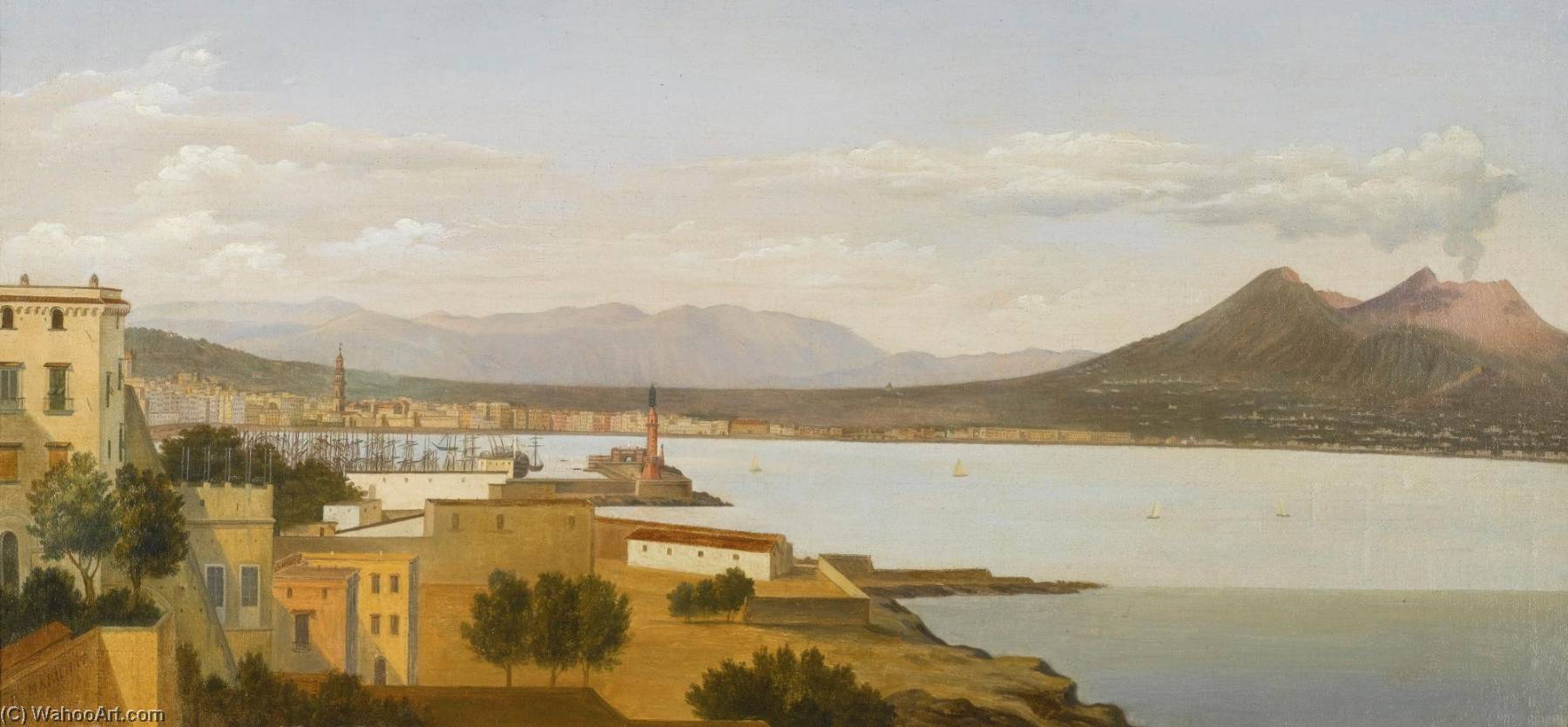 Reproductions De Qualité Musée Vue de la baie de Naples de Georges ...