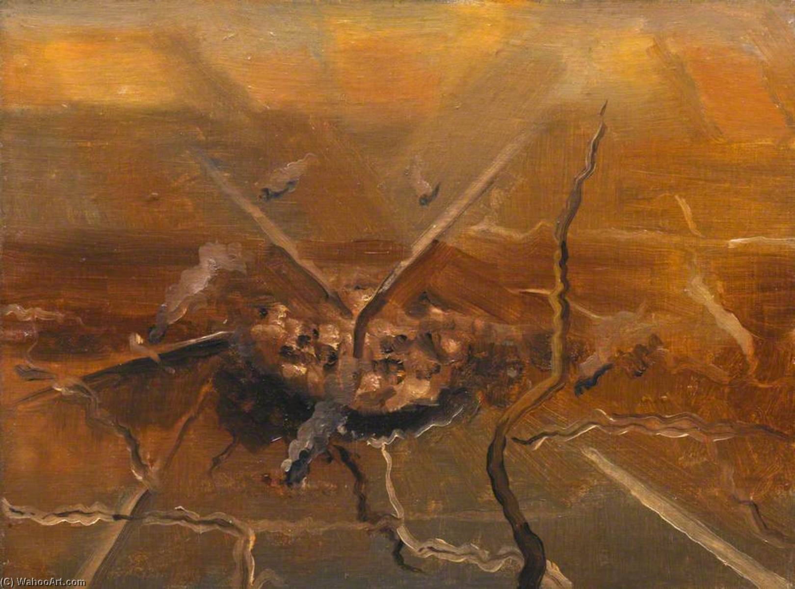 Réplique De Peinture Lens from the Air, 1918 de Richard Carline ...