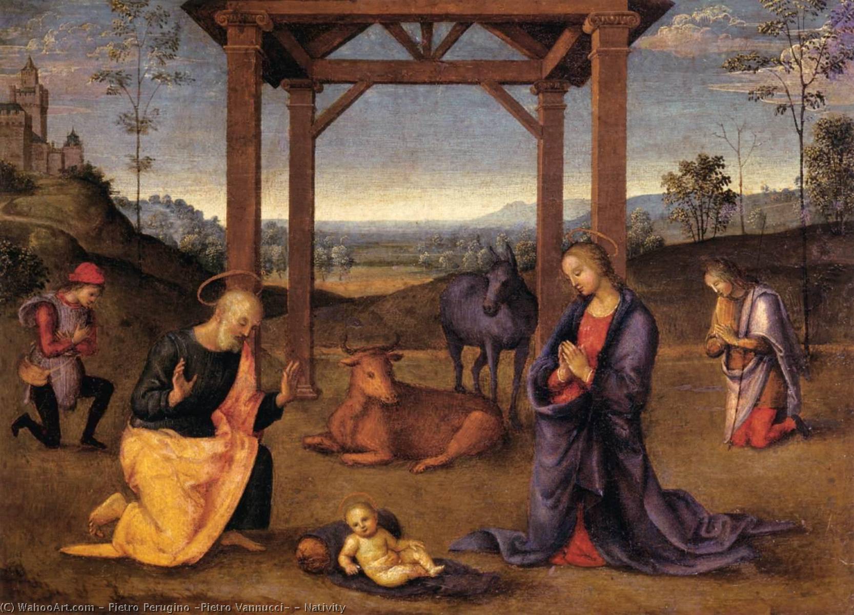 Obtenir Reproductions De Peintures Nativité, 1504 de Pietro Perugino (Pietro Vannucci) (1446 ...